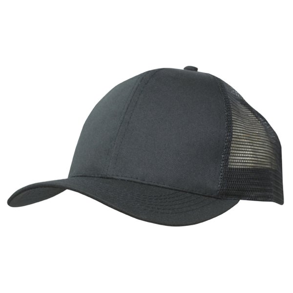Custom Branded Organic Cotton/Mesh Cap | Black Navy Delivery Food Meal ...