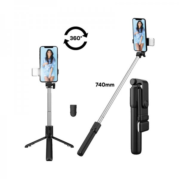 Custom Printed LED Selfie Stand | Black Pink White Business Digital ...