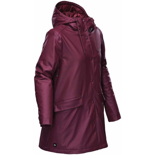 Custom Logo Branded Women Insulated Rain Jacket | Black Navy Waterproof ...