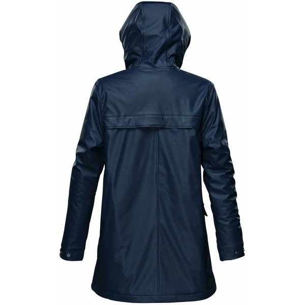 Custom Logo Branded Women Insulated Rain Jacket | Black Navy Waterproof ...