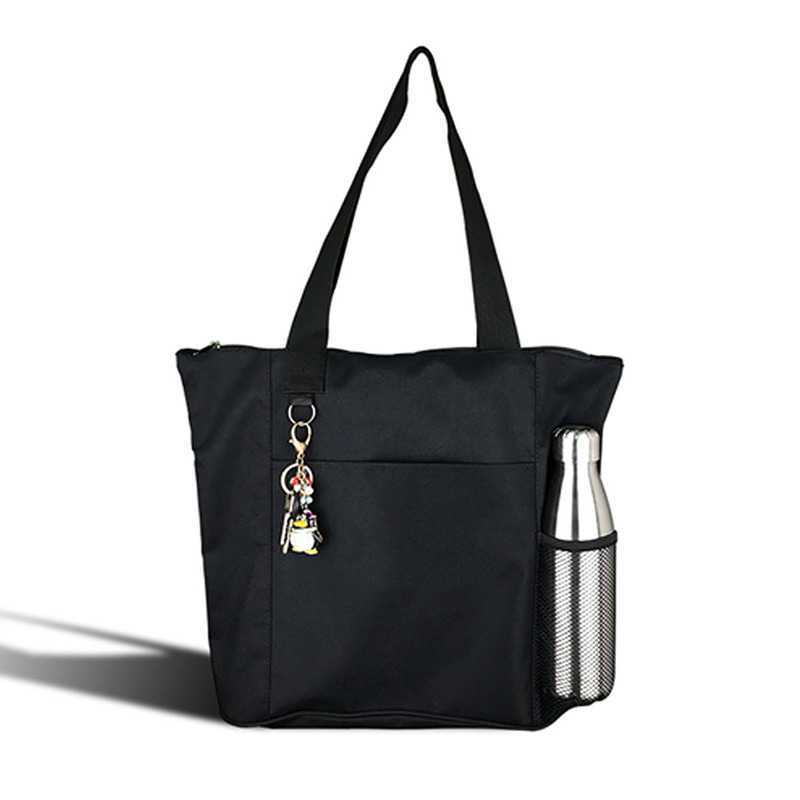 Custom Logo Branded Nylon Shopping Tote Bag | Black Navy Red Reusable ...